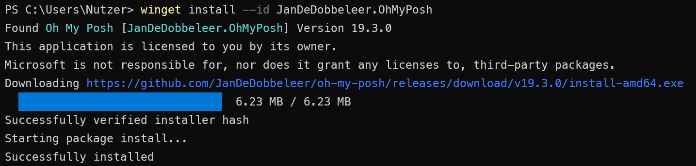 Oh My Posh: Installing and Uninstalling with Winget – wubishet.com